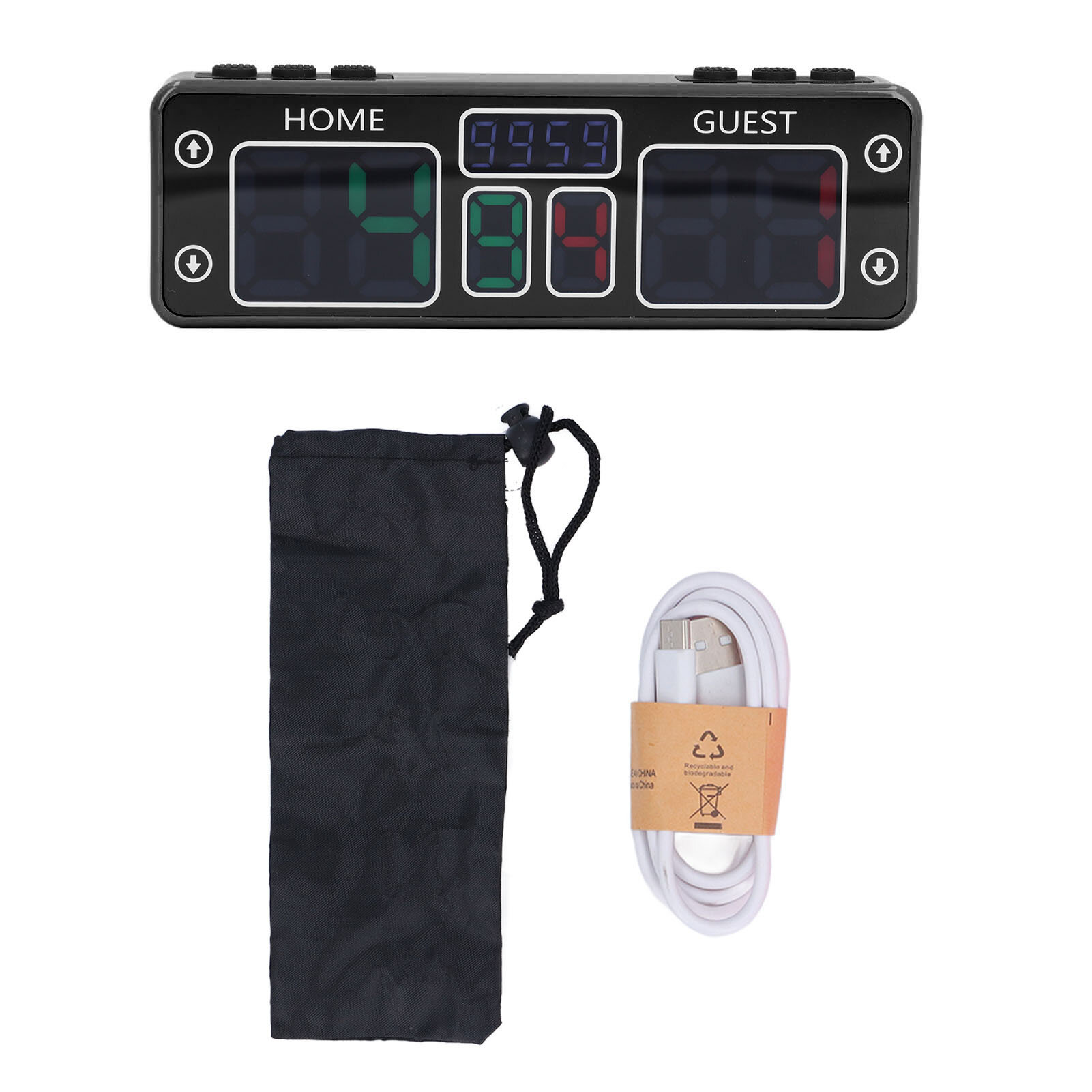 Electronic Scoreboard LED 10 Digit Touch Magnetic Rechargeable Digital with Buttons DC 5V