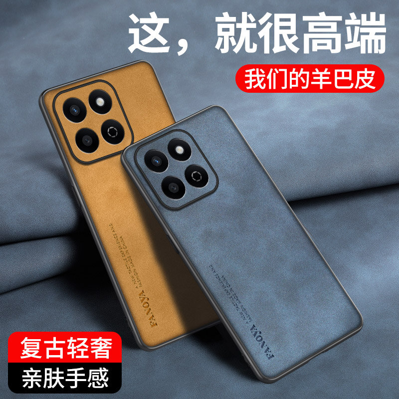 Чехол для Honor Play 60 Plus - Искусственная кожа люкс, полная защита, ударопрочный, цвет галактический серый