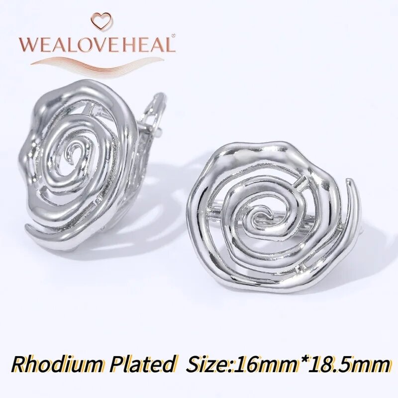 Швензы WEALOVEHEAL, Rhodium Plated, 2 Pairs