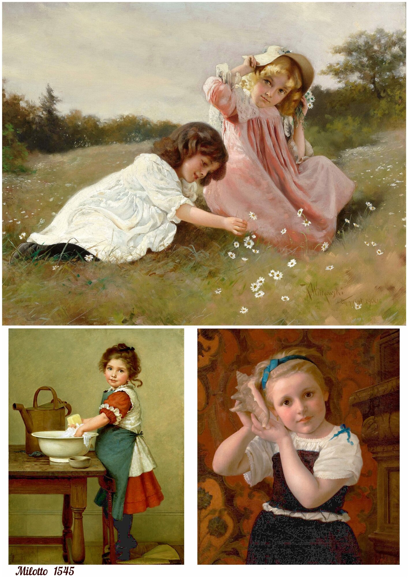 Рисовая бумага для декупажа карта салфетка А4 салфетка 1545 дети девочка винтаж крафт Milotto