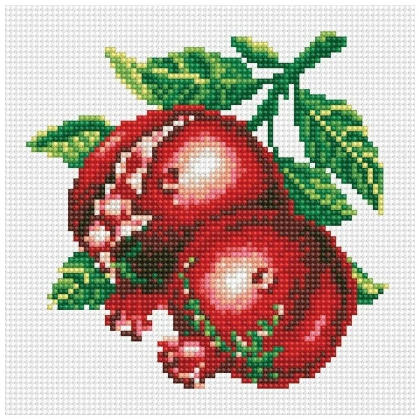 Набор Белоснежка #030-ST-S Спелый гранат, Алмазная Мозаика, 20 х 20 см