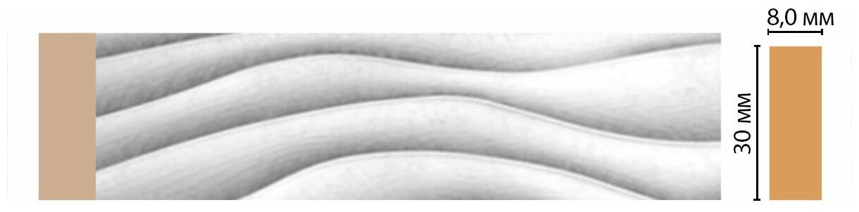 Молдинг Decomaster D044-375ДМ В30хШ8хД2400 мм / Декомастер.