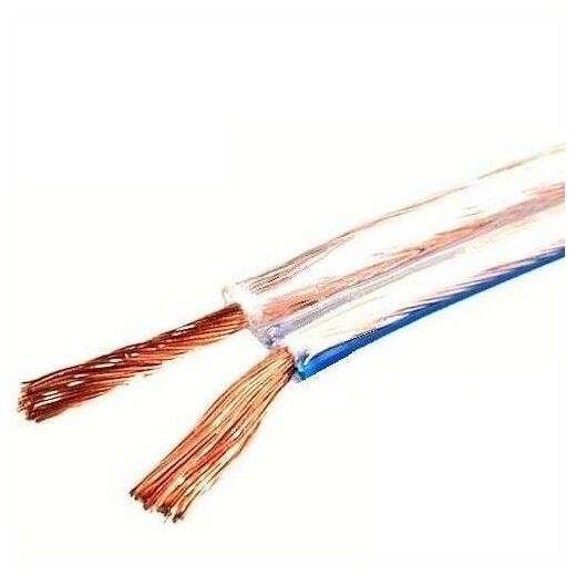 Акустический аудио кабель Premier 25-013 2*0.5мм для колонок и динамиков - 100м прозрачный