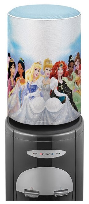 Чехол декоративный DECORATOR "аква принт Принцессы Диснея", для кулера на бутыль 19л, ткань Оксфорд, водонепроницаемый