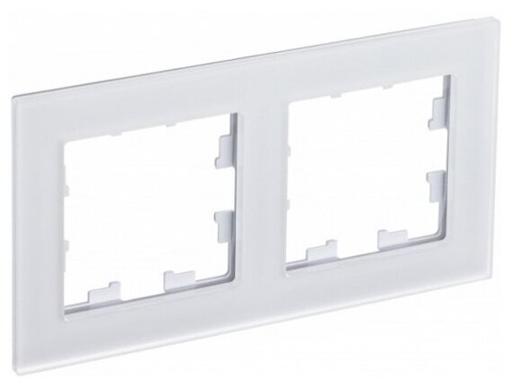 Рамка Systeme Electric (schneider Electric) SCHNEIDER ELECTRIC ATLASDESIGN NATURE, Матовое органическое стекло Белый 2-постовая, ATN330102