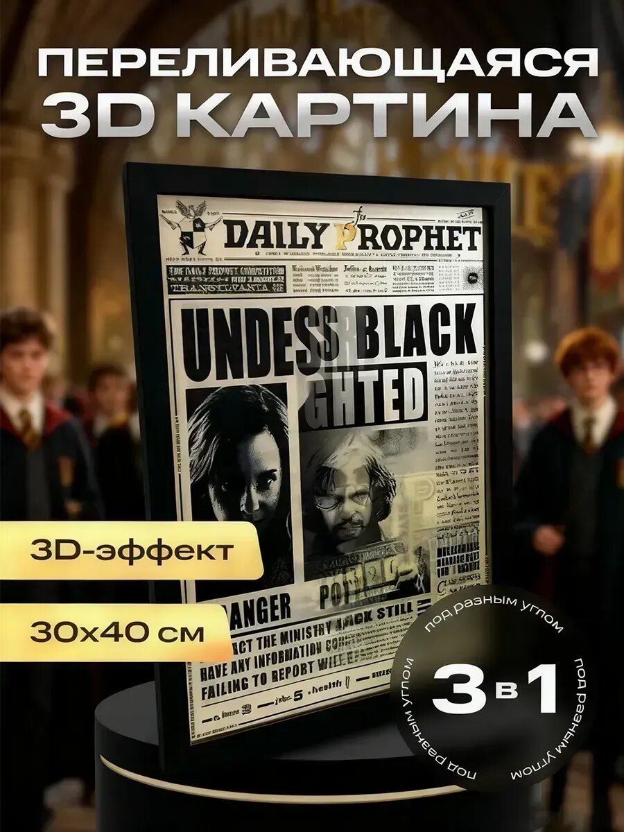 Картина 3D Гарри Поттер The Daily Prophet
