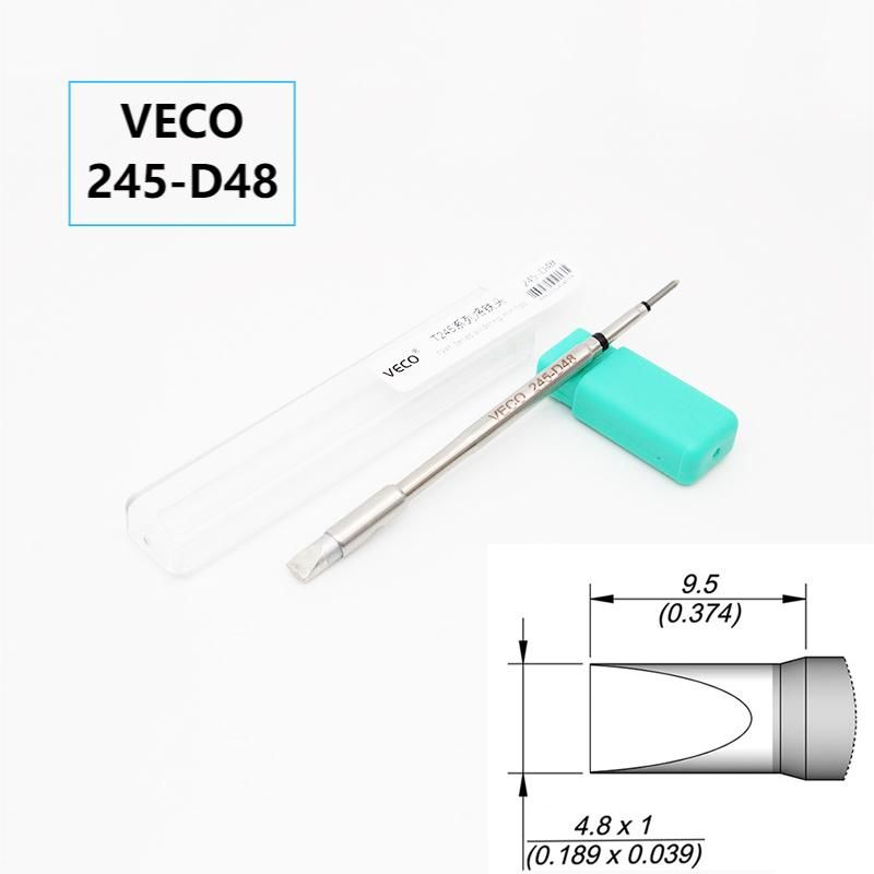 VECO Бессвинцовое паяльное жало C245- D48 Совместимая рукоятка сварочного сопла C245, быстрый нагрев, 1 предметов
