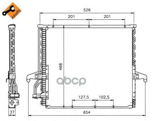 Радиатор кондиционера BMW 3-Series E36 90- Easy Fit NRF арт. 35006