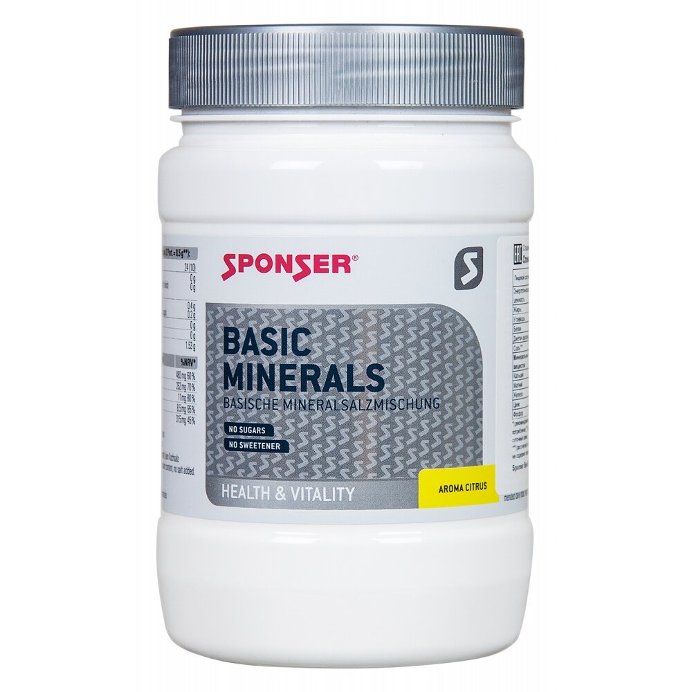 Sponser Basic Minerals, 400 г, Вкус Citrus / Цитрус