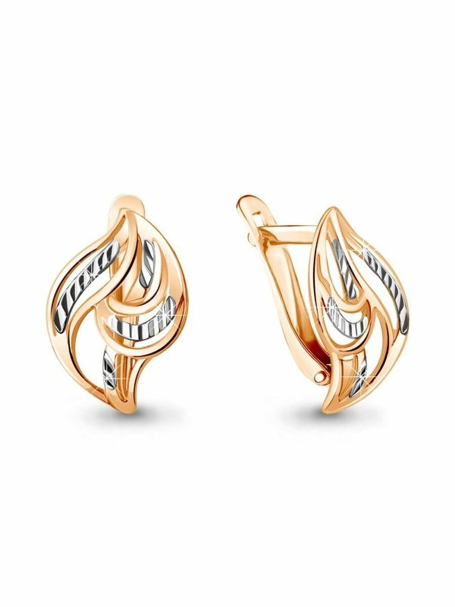 Серьги, красное золото, 375 проба