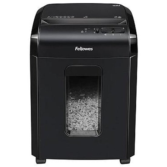 Шредер Fellowes Powershred 10M, DIN P-5, 2х15мм, 10лст, 19лтр, Safety Lock
