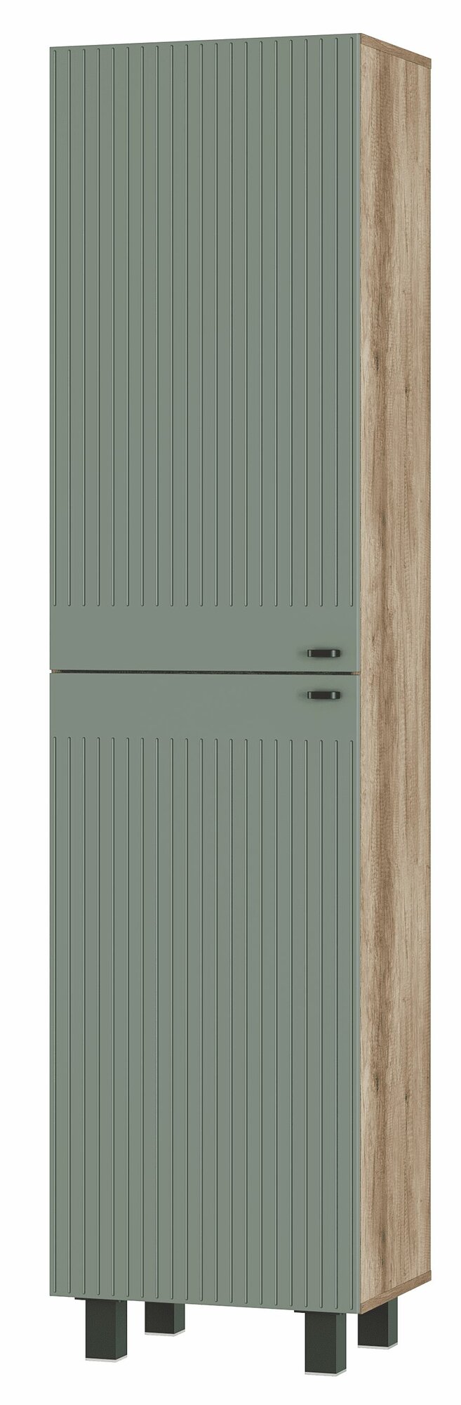 Пенал Мебелони "Олива", ЛДСП, МДФ, 5 полок, открывающиеся влево дверцы