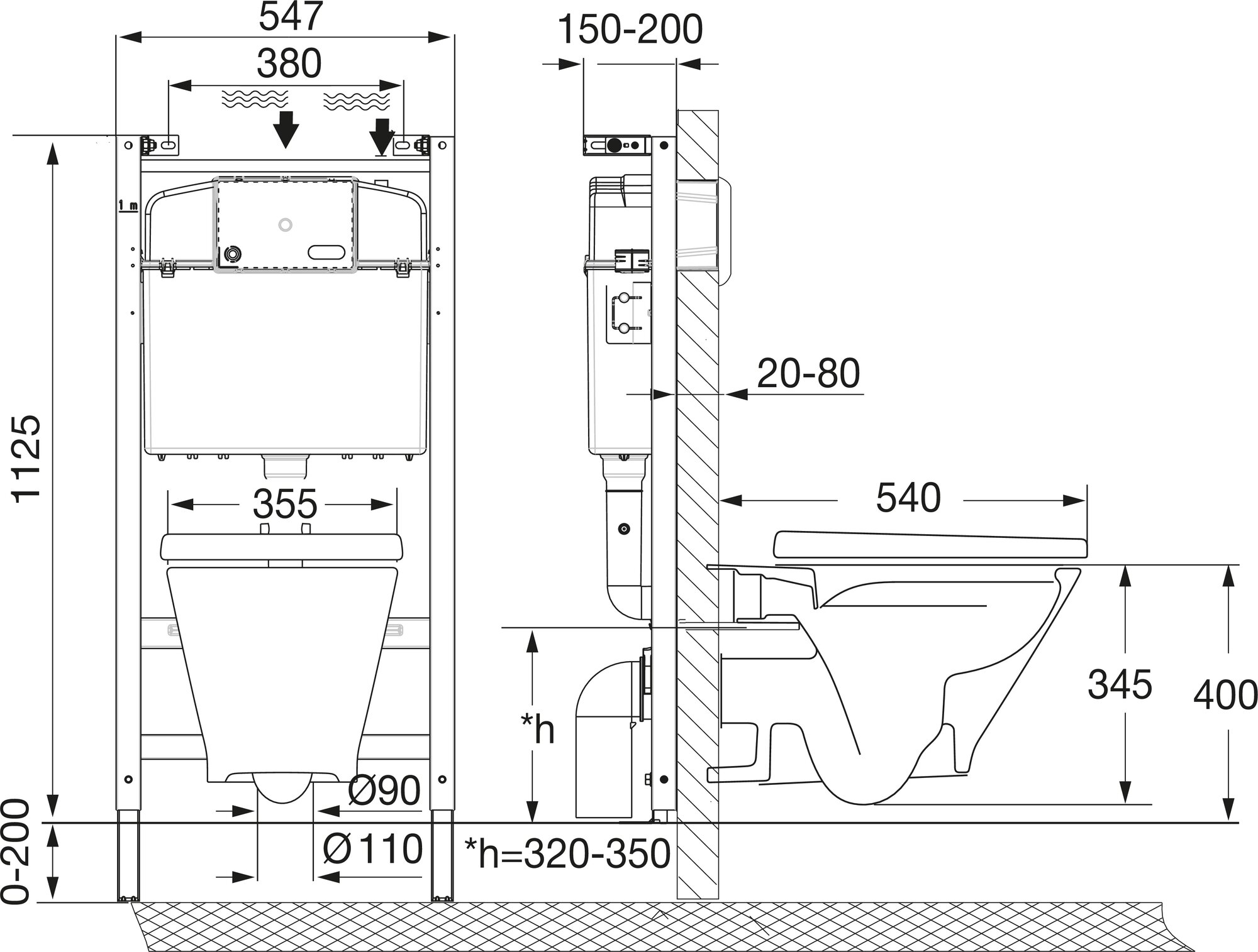 Комплект Roca The Gap Round Инсталляция с унитазом и сиденьем 893105000
