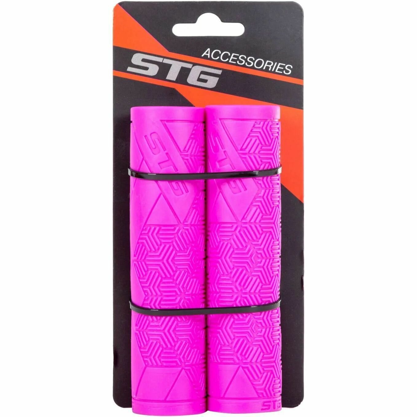 Грипсы STG "Base", антискользящие, резина, 2 шт, 126мм, фиолетовые