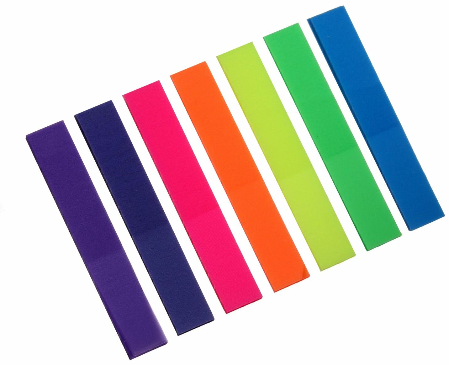 Стикеры с липким слоем Calligrata для книг, учебников и тетрадей, для ученика начальной школы, подарок для книголюбов, книжные аксессуары, набор наклеек-закладок 7 блоков по 20 листов, флуоресцентный