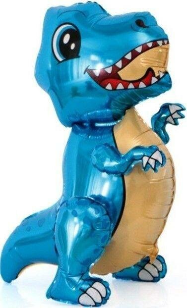 Шар 3D (30'/76 см) Фигура, Маленький динозавр, Синий, 1 шт. в упак.