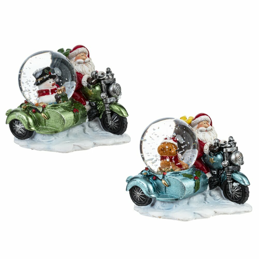 Снежный шар Дед Мороз со снеговиком, D4,5 см, 7,5х9х8 см KSM-812401дм-снеговик