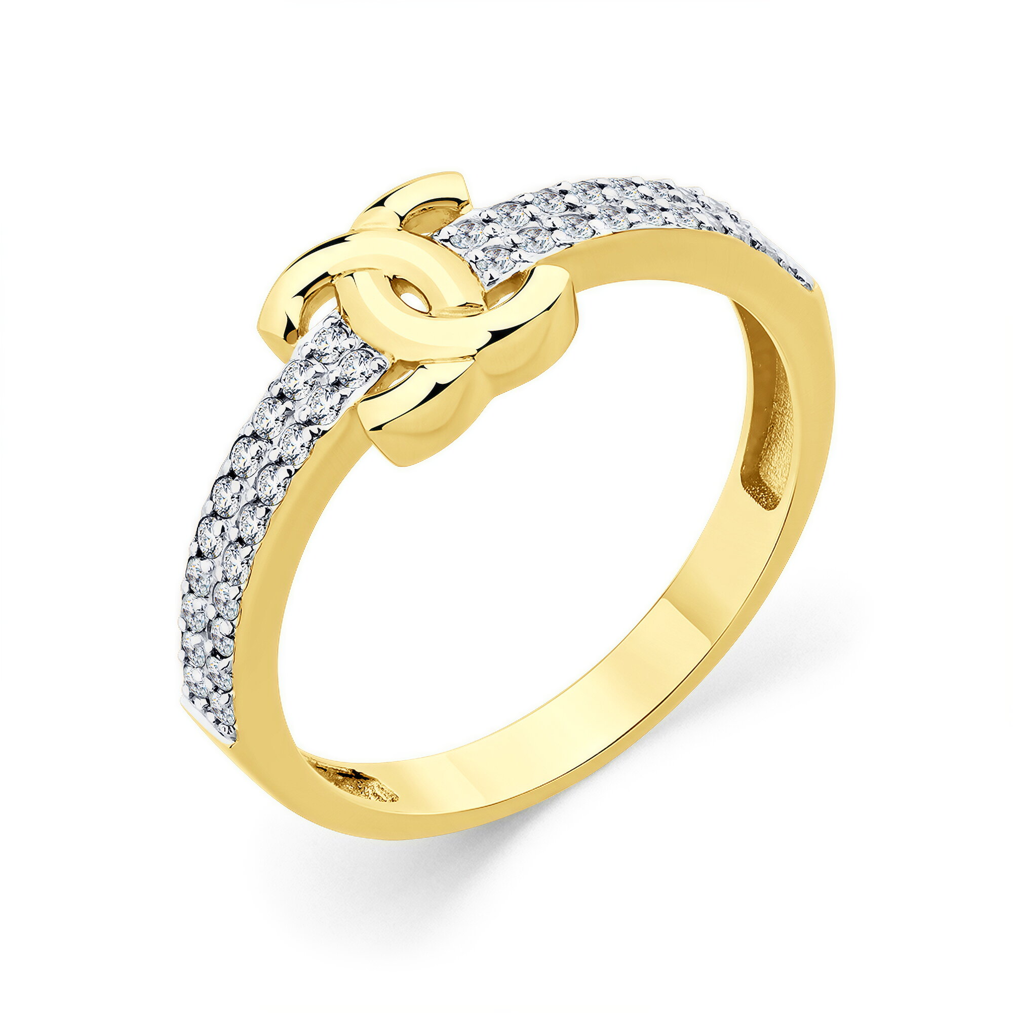 Кольцо, желтое золото, 585 проба, бриллиант