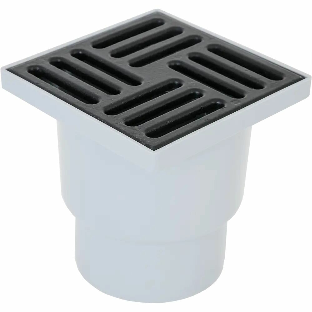 Трап для душа сухой затвор 150x150 мм чугун/полипропилен