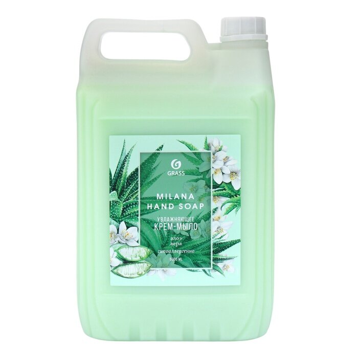 Жидкое крем-мыло Grass Milana, "Алоэ вера", 5 л