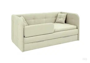 DarDav кровать "Бондо" с дополнительным спальным местом, размер 80*170см. антивандальная ткань Teddy, цвет бежевый