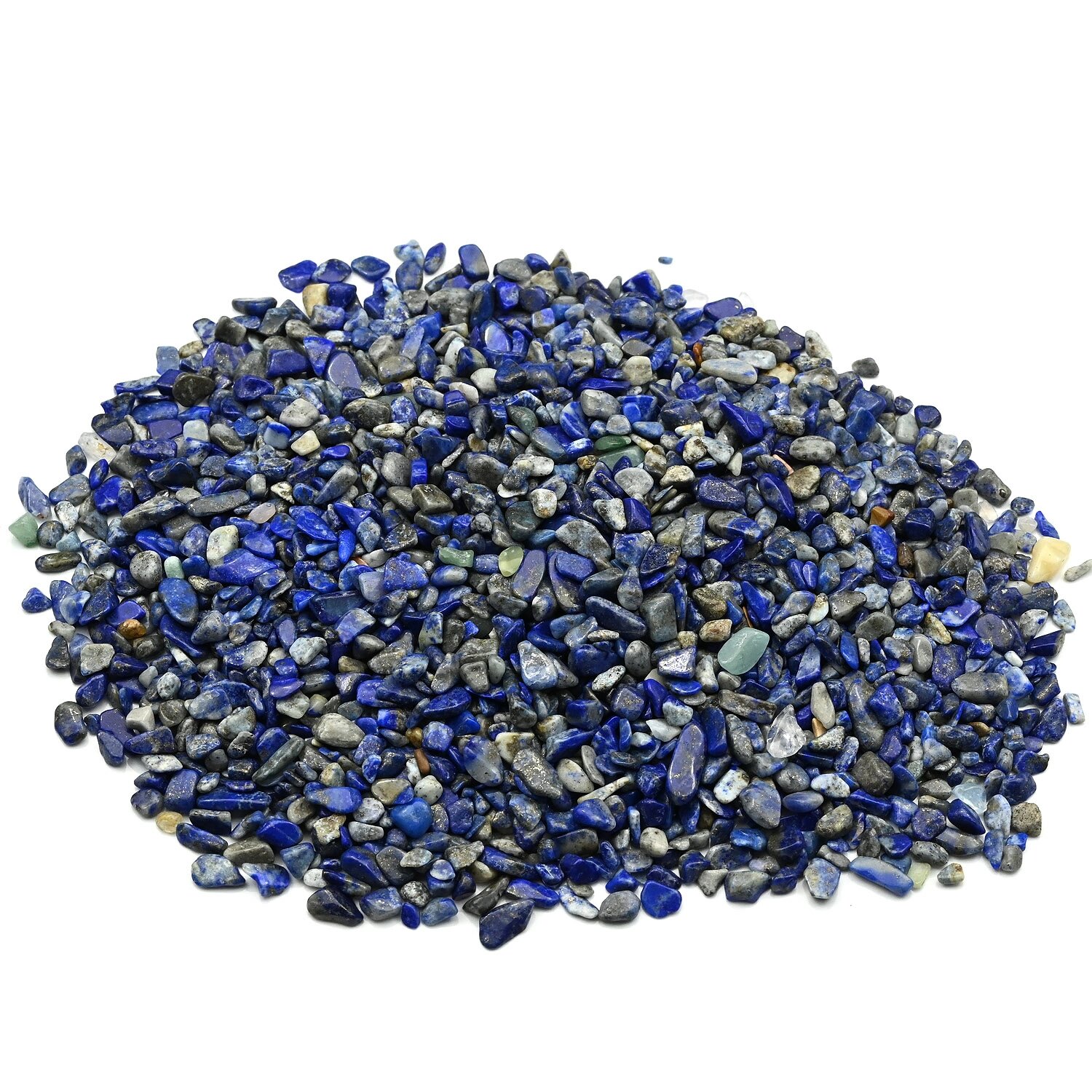 Лазурит галтовка фракция 3-5мм, упаковка 100г .