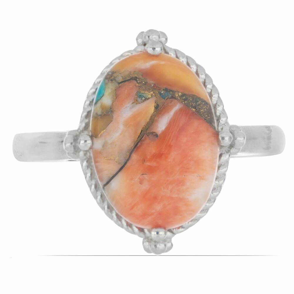 Кольцо, серебро, 925 проба, родирование, бирюза