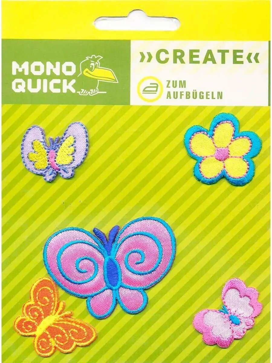 Термоаппликация Бабочки, цветок, набор