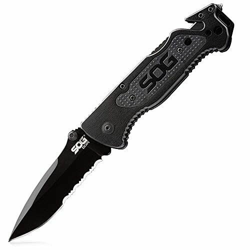 Нож складной SOG Escape - BLK FF25-CP , сталь 7Cr17Mov, рукоять алюминий