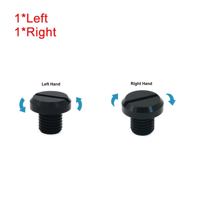 2 шт. черные мотоболты для зеркал M10*1.25 Left Right