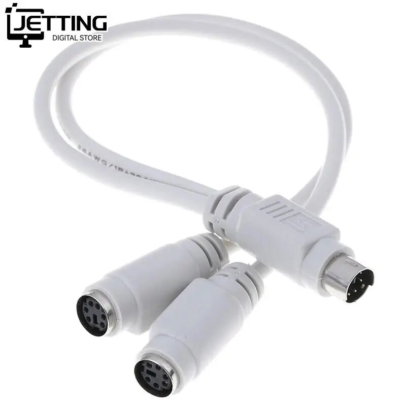 Разветвитель для материнской платы PS2 PS/2, Кабель-адаптер, 6 контактов, мини-разъем «Din», «папа», 2 разъема «мама» для мыши, лазерного сканера