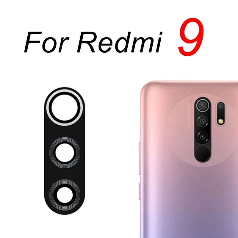 Стекло задней камеры + рамка для Xiaomi Redmi 9 9A 9C 9T, стеклянная крышка Redmi 9-Glass Only