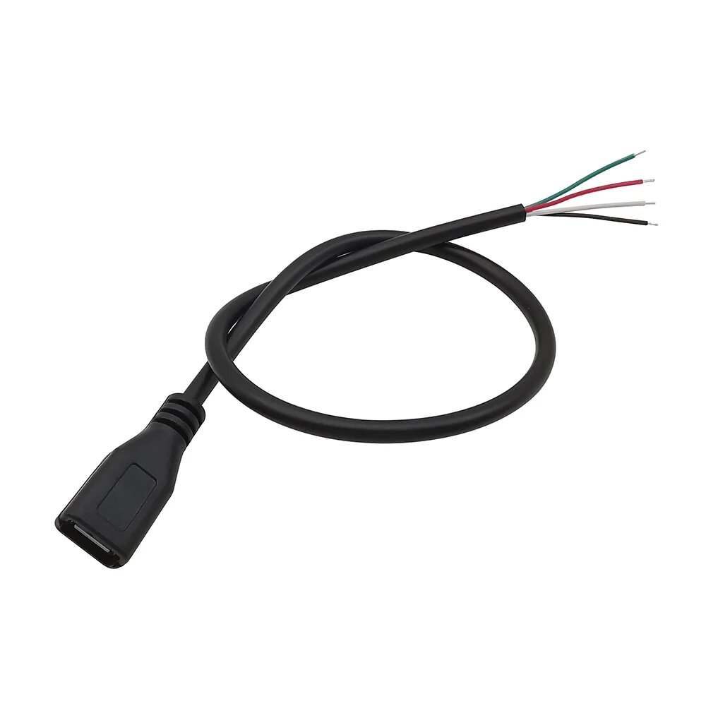 Кабель Micro USB 2-контактный 4-контактный 0.3M, Micro USB Female 4P