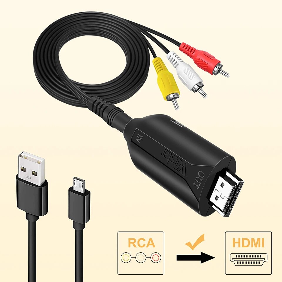 RCA AV в HDMI Конвертер Wiistar 1080P