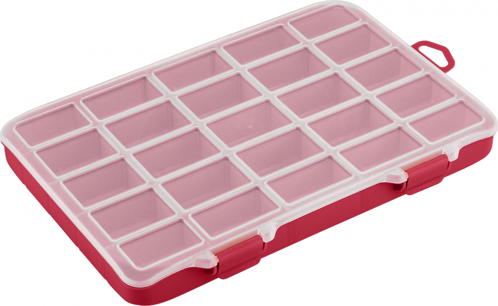 Органайзер BLOCKER / Блокер Expert 11.5" для хранения мелочей с прозрачной крышкой, из полипропилена, красный, 293х207х32мм / оборудование для мастерской