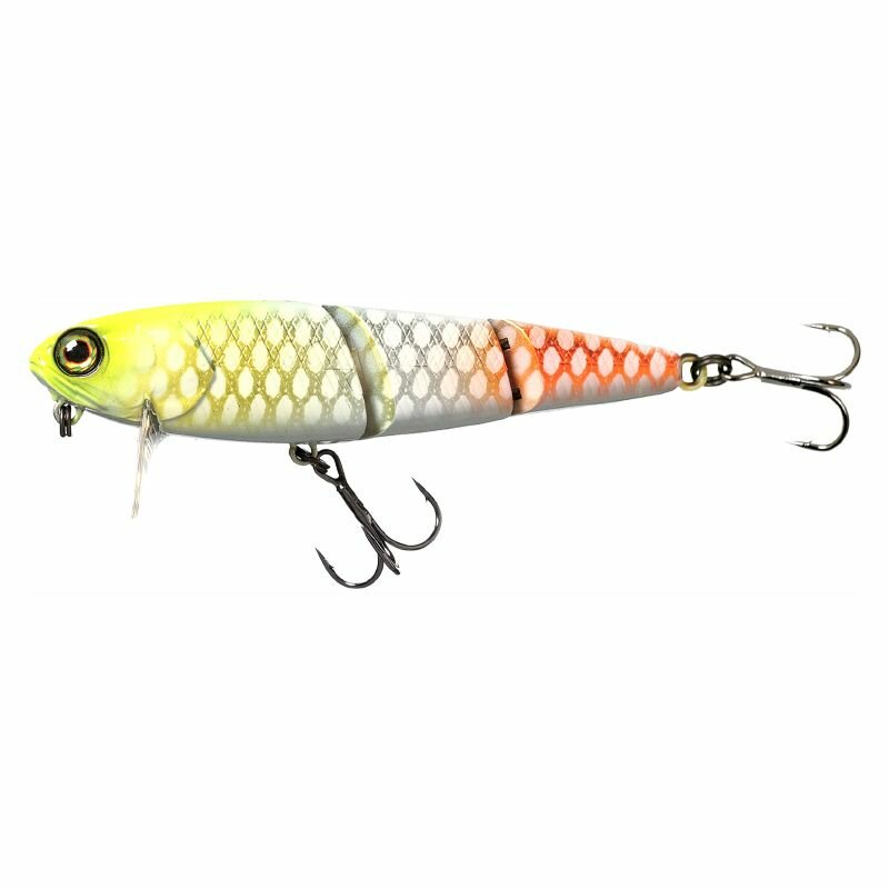 Воблер минноу на щуку/на головля/на судака/на окуня/на форель JACKALL Hama-ku-ru R цв. albino chartreuse piraruku