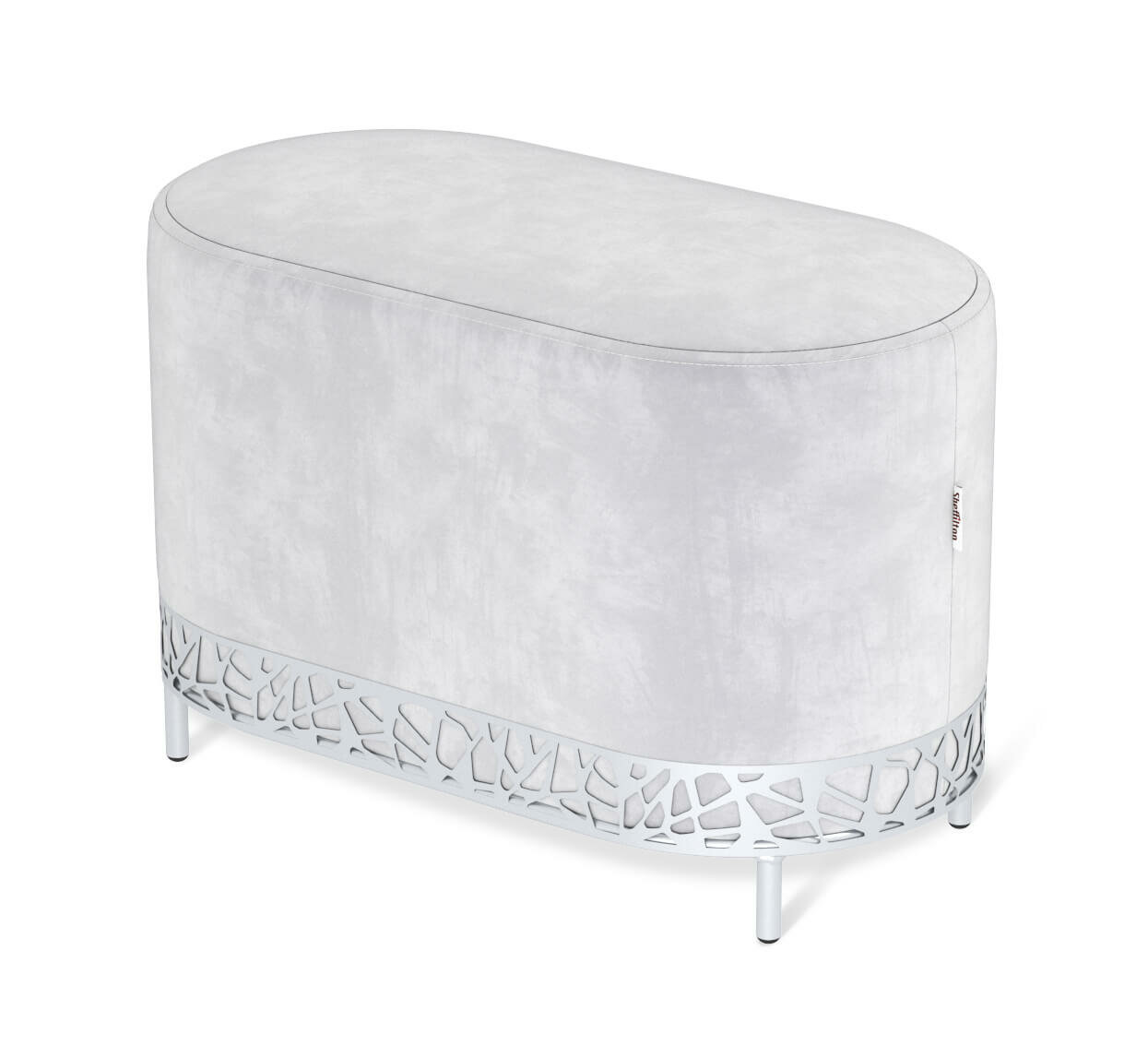 Банкетка Sheffilton SHT-B21-1 серое облако/хром лак Размеры: Высота 355мм Глубина 450мм Ширина 690мм