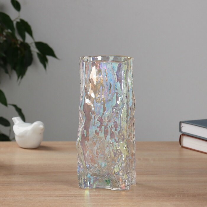 Ваза «Элоди галант», классик, 21×10 см, стекло, прозрачная