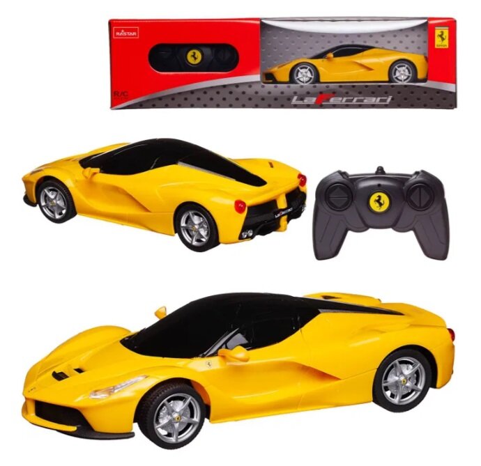 Машинка на радиоуправлении Rastar 48900Y Ferrari LaFerrari (1:24, 19,5см). Жёлтая