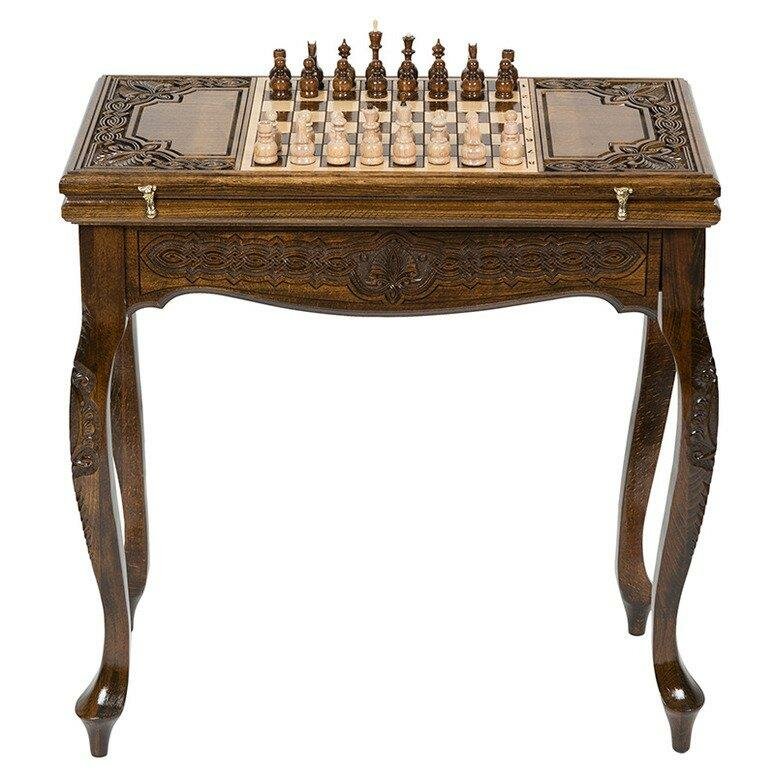 Шахматы и нарды подарочные Шарлотта 66 х 64 см бук Армения 62722 Haleyan