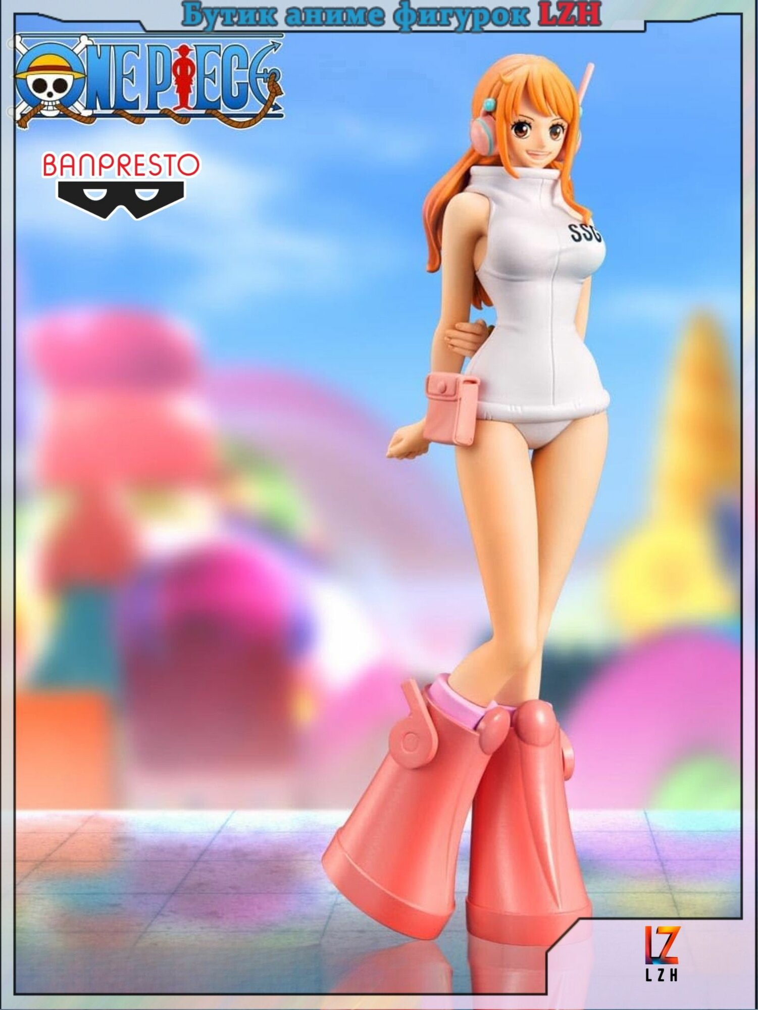 Аниме Фигурка Bandai Banpresto Нами(Nami) DXF Grandline 18 см из "One Piece"