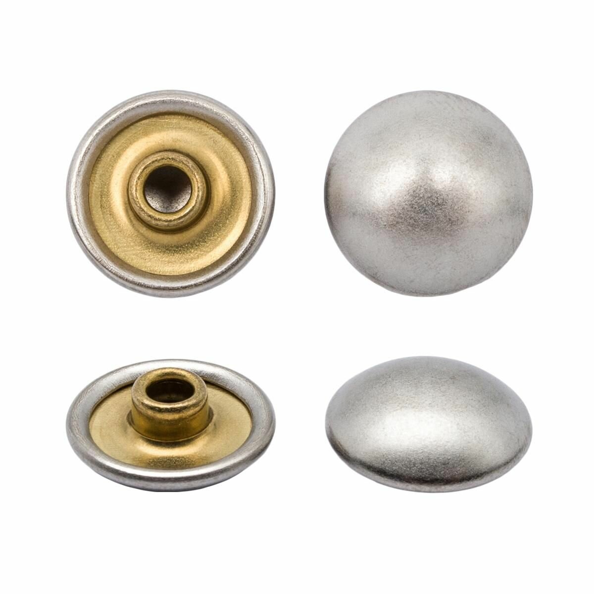 Хольнитен джинсовый BIG D 11 мм, "Полусфера" цветной металл без гвоздя, серебристый 50 шт (53471)