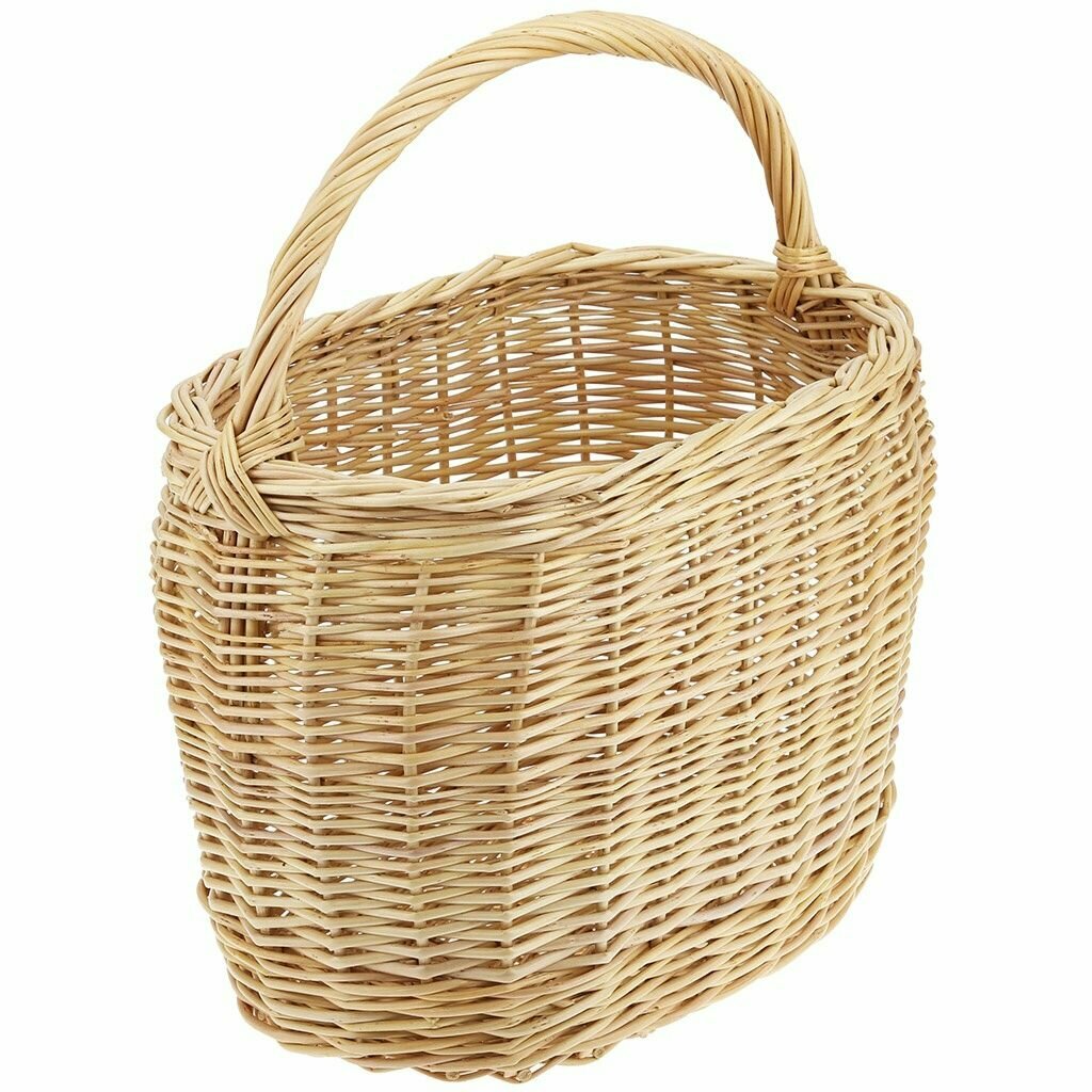 Корзина Вятская корзина плетеная "Удобная" 12л, 32х22х26/38 см, дно и стенки из ивовой лозы, ручное плетение (ИНП151)