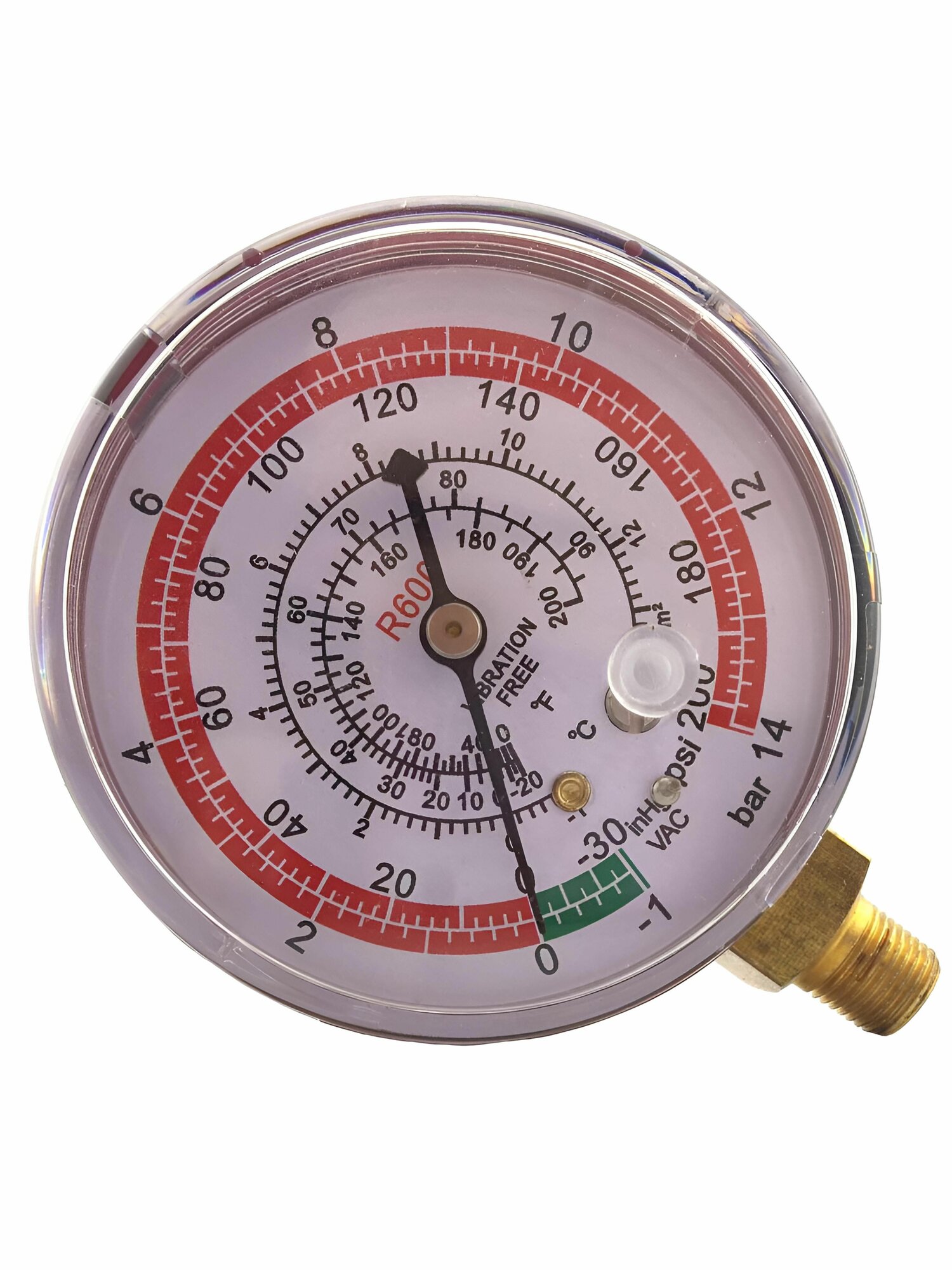 Манометр для фреона R600 высокого давления (68 мм)