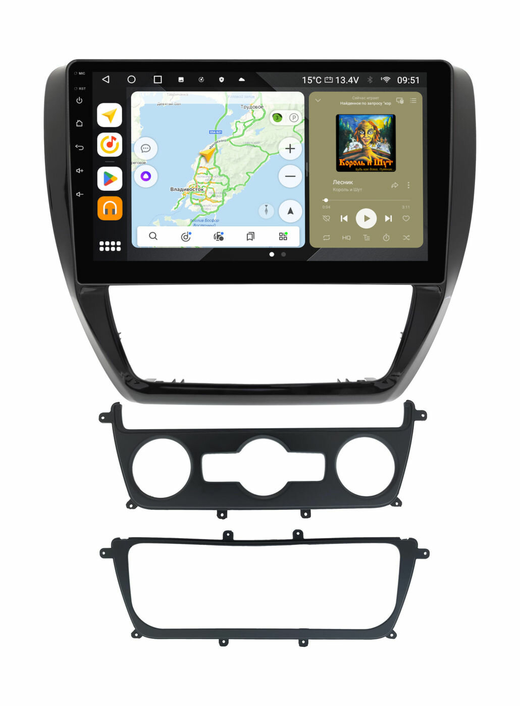 Магнитола Volkswagen Jetta 2011 - 2019 / 10 дюймов, 4/32GB, 8 ядер, DSP, 4G, Android 10 / Wide Media