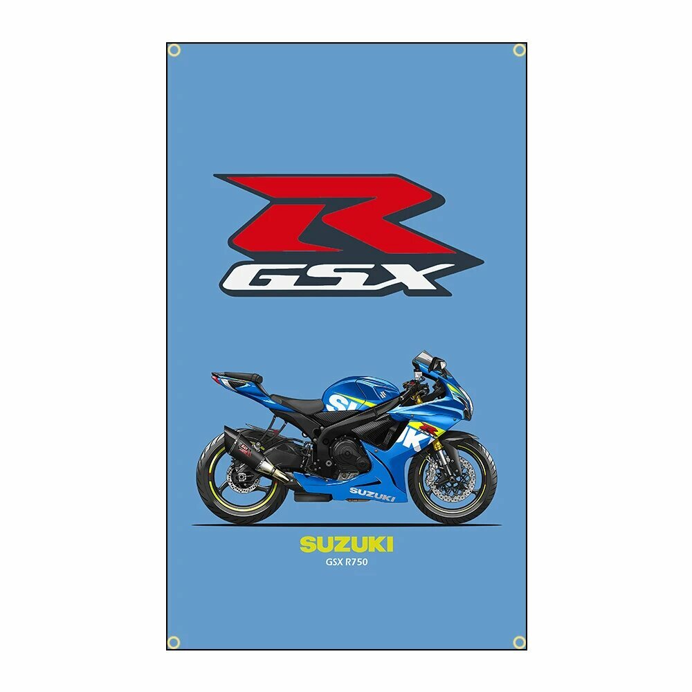 Suzuki мотоциклетный гоночный флаг 90x150 см 90x150cm, 4 Grommets
