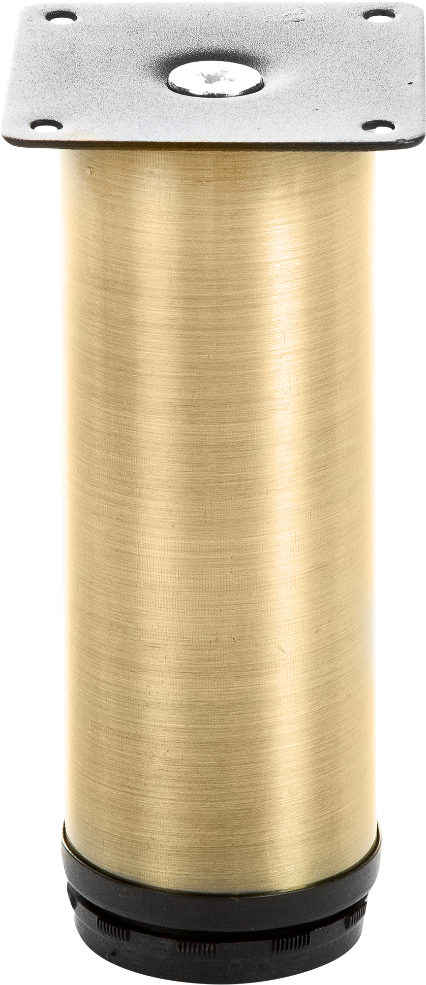 Ножка для мебели круглая ⌀50 мм 15 см сталь бронза