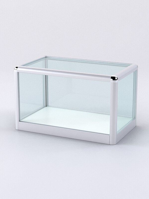 Витрина из профиля настольная "вайб ИКС" №8 (без дверок), Белый
