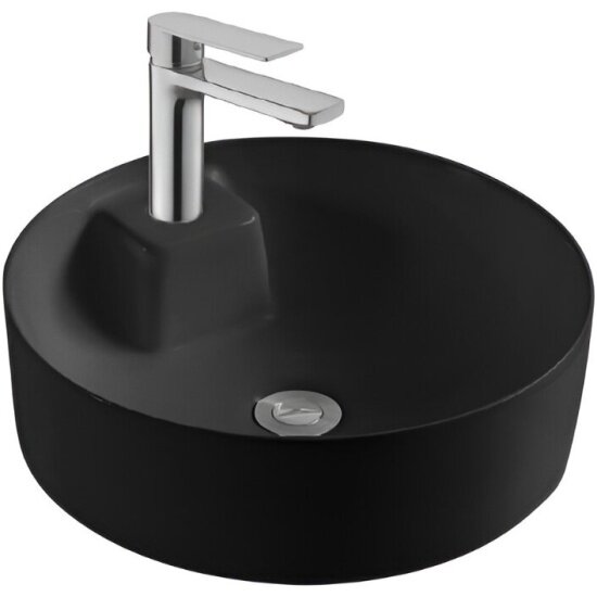Раковина Aquatek AQ5212-MB европа 405*405*140 для установки на столешницу, матовый черный