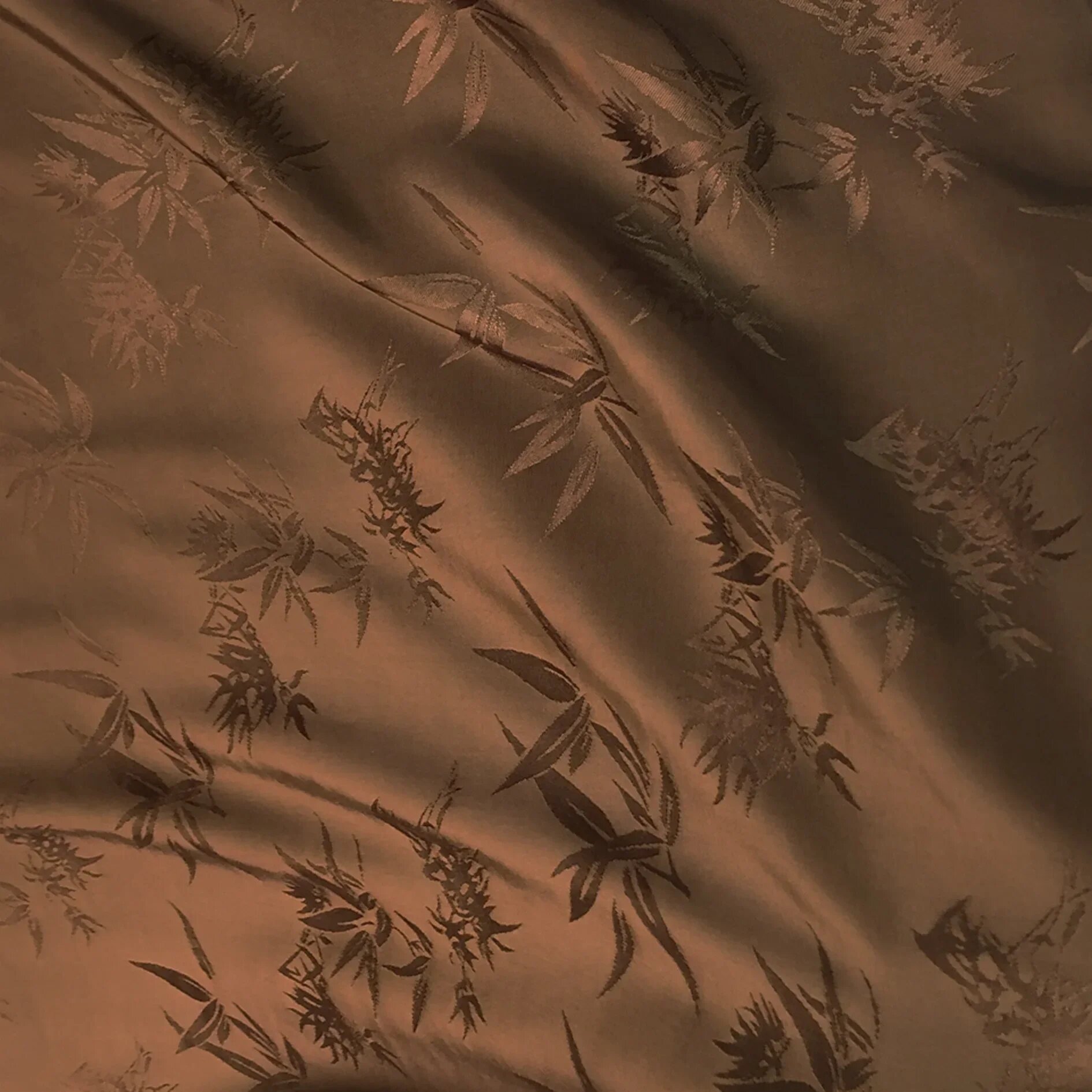 Вискозная жаккардовая ткань с бамбуковым узором, зеленый, 1.5 м Коричневый, Coffee 9